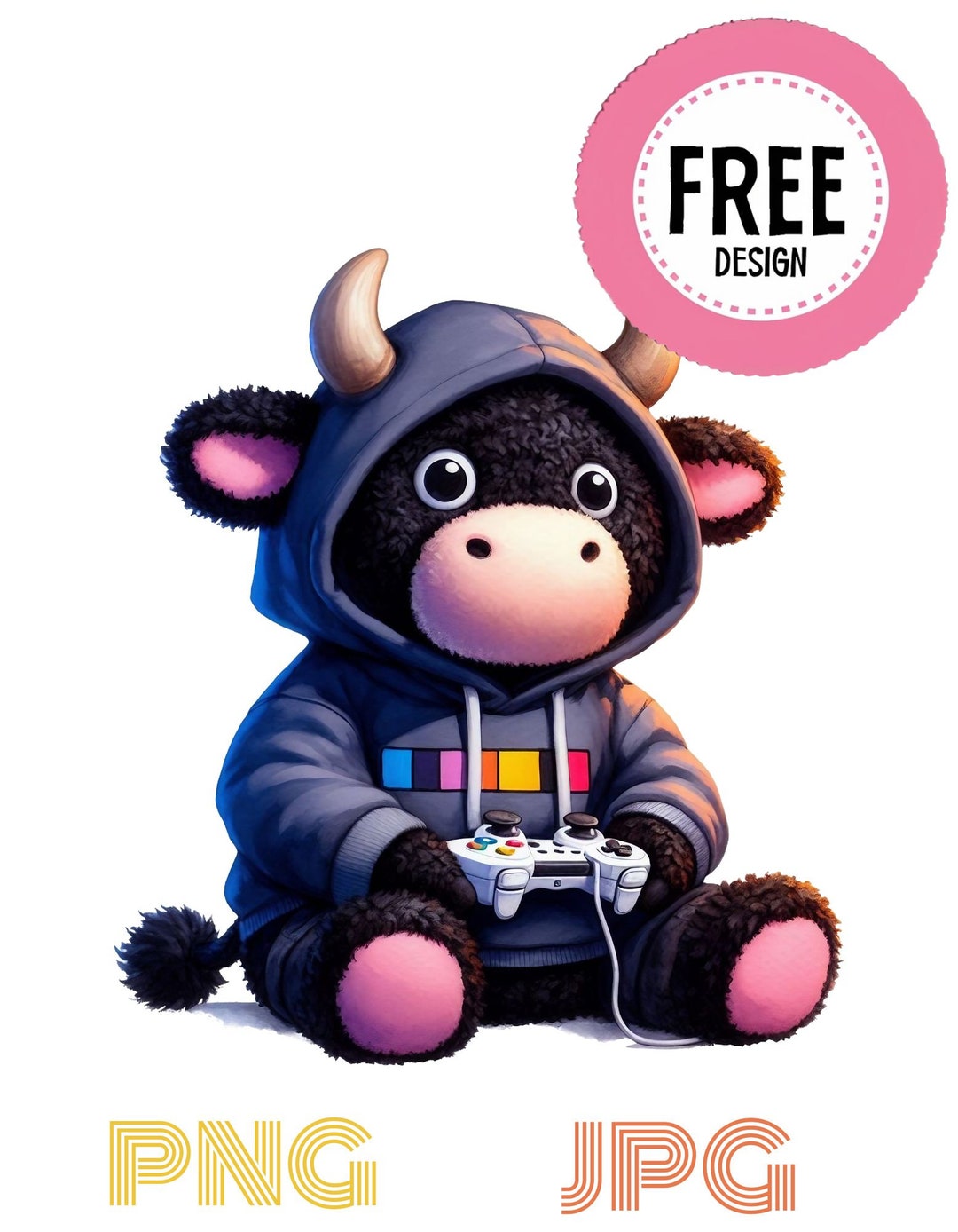Highland CUTE Cow Play , Video Game PNG Digital Download - Etsy