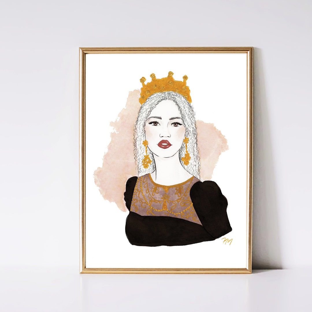 Queen No. 7 Art Textured Painting Wall Decor - Baroque - Simple Fashion ...
