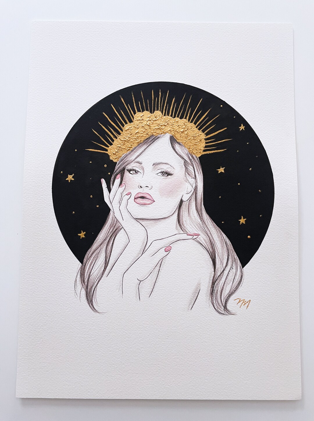 ORIGINAL Queen Art Glam Painting Wall Decor - Elegant Artwork ...