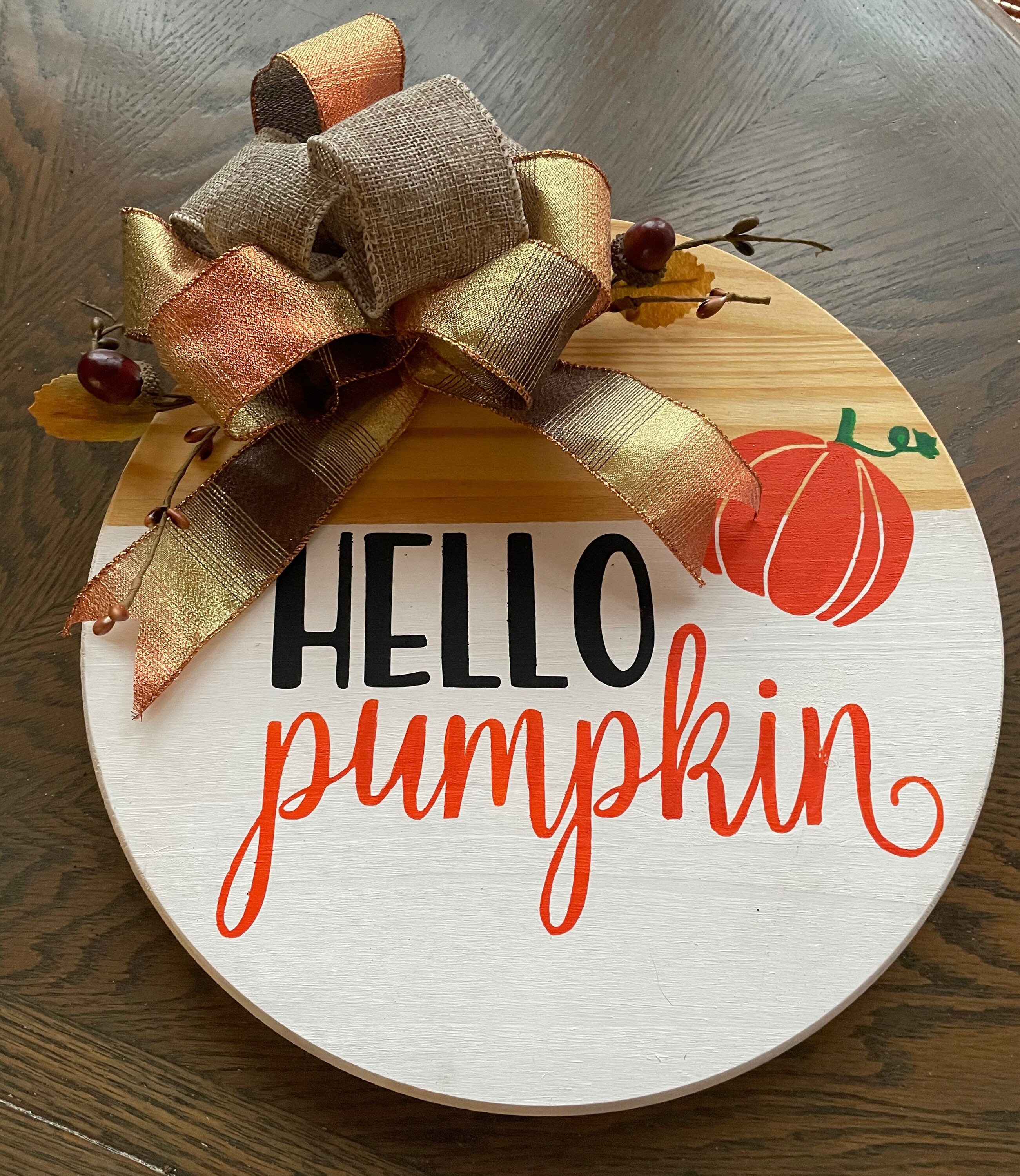 Hello Pumpkin Fall Sign | Etsy