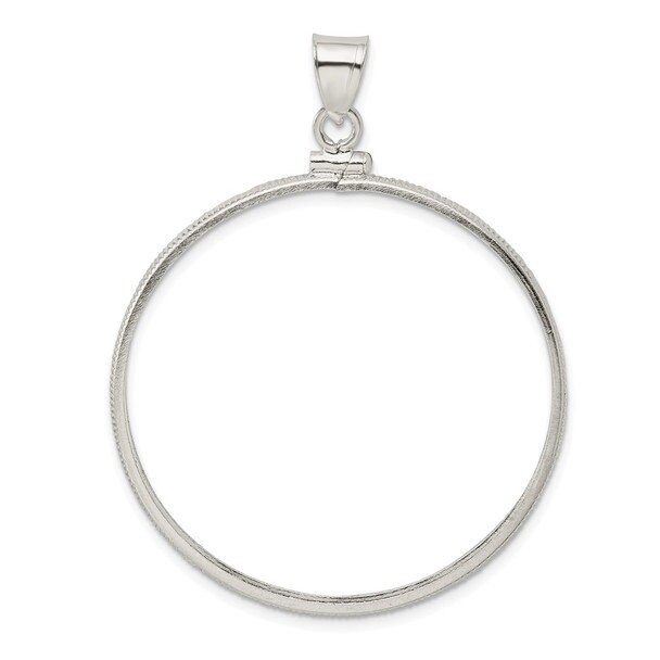 Sterling Silver 40.6 X 3.1mm Plain Coin Bezel Pendant - Etsy