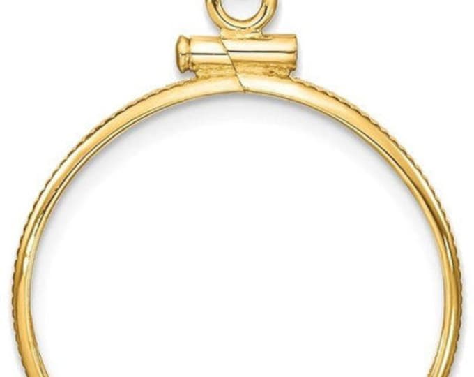 14k Real Solid Yellow Gold 50 Pesos Coin Bezel-frame - Etsy