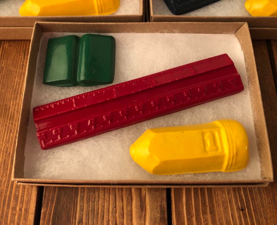Back to School Crayons Small Set of 3 Crayons Gift Party - Etsy