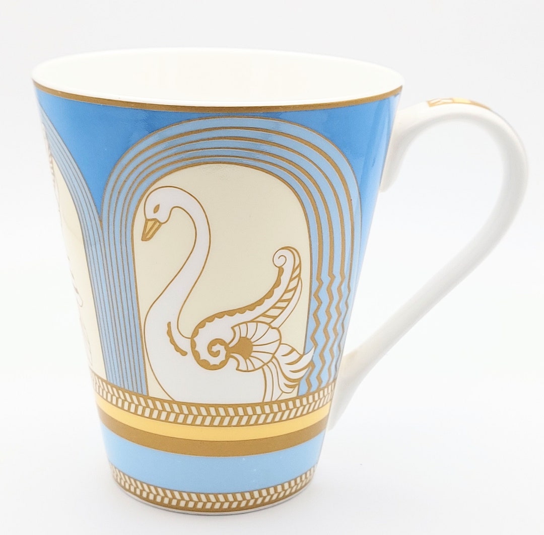 Royal Worcester Art Deco Collection Regal Swans Mug - Etsy