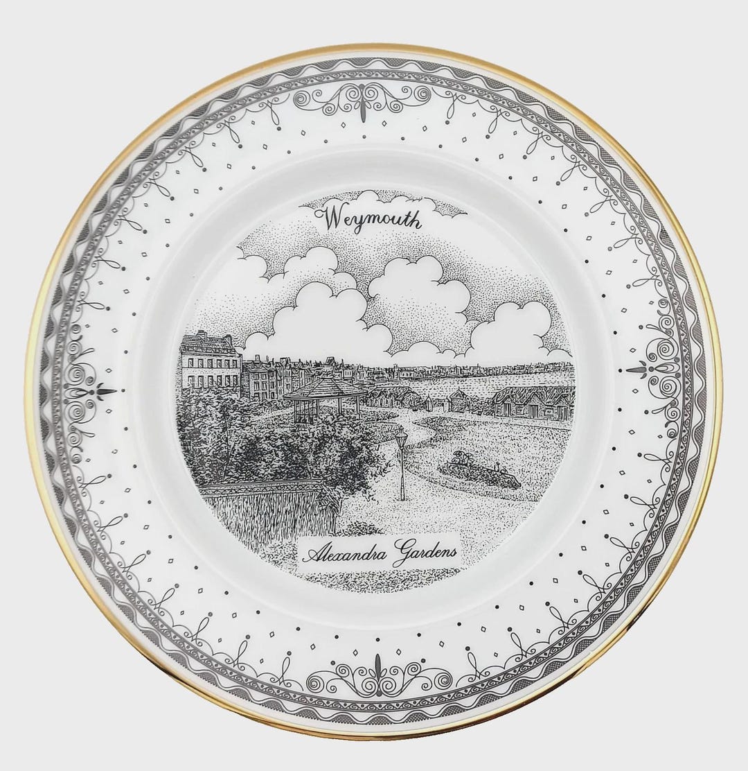 Weymouth Alexandra Gardens Collectable Plate - Limited Edition - Etsy