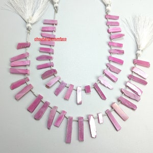 Natural Pink Moonstone Raw Material Stick Beads,high Polished Moonstone ...