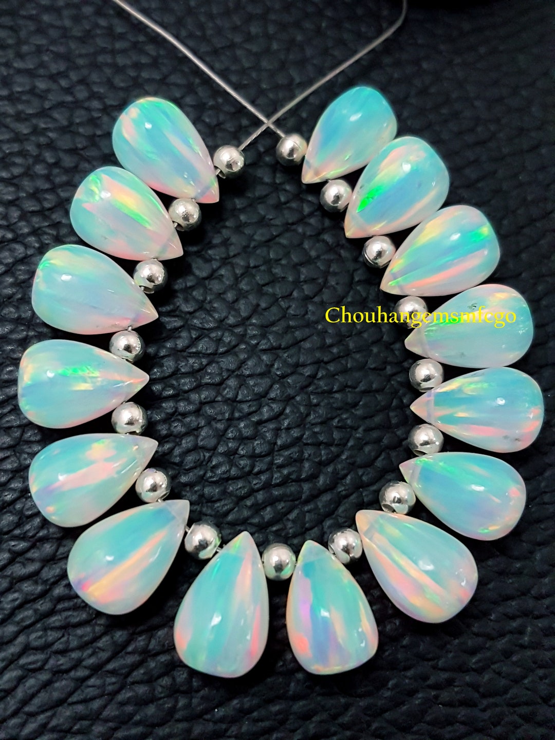 AAA Chinese Opal Smooth Teardrop Beadsmulti Flashy Fire Opal - Etsy