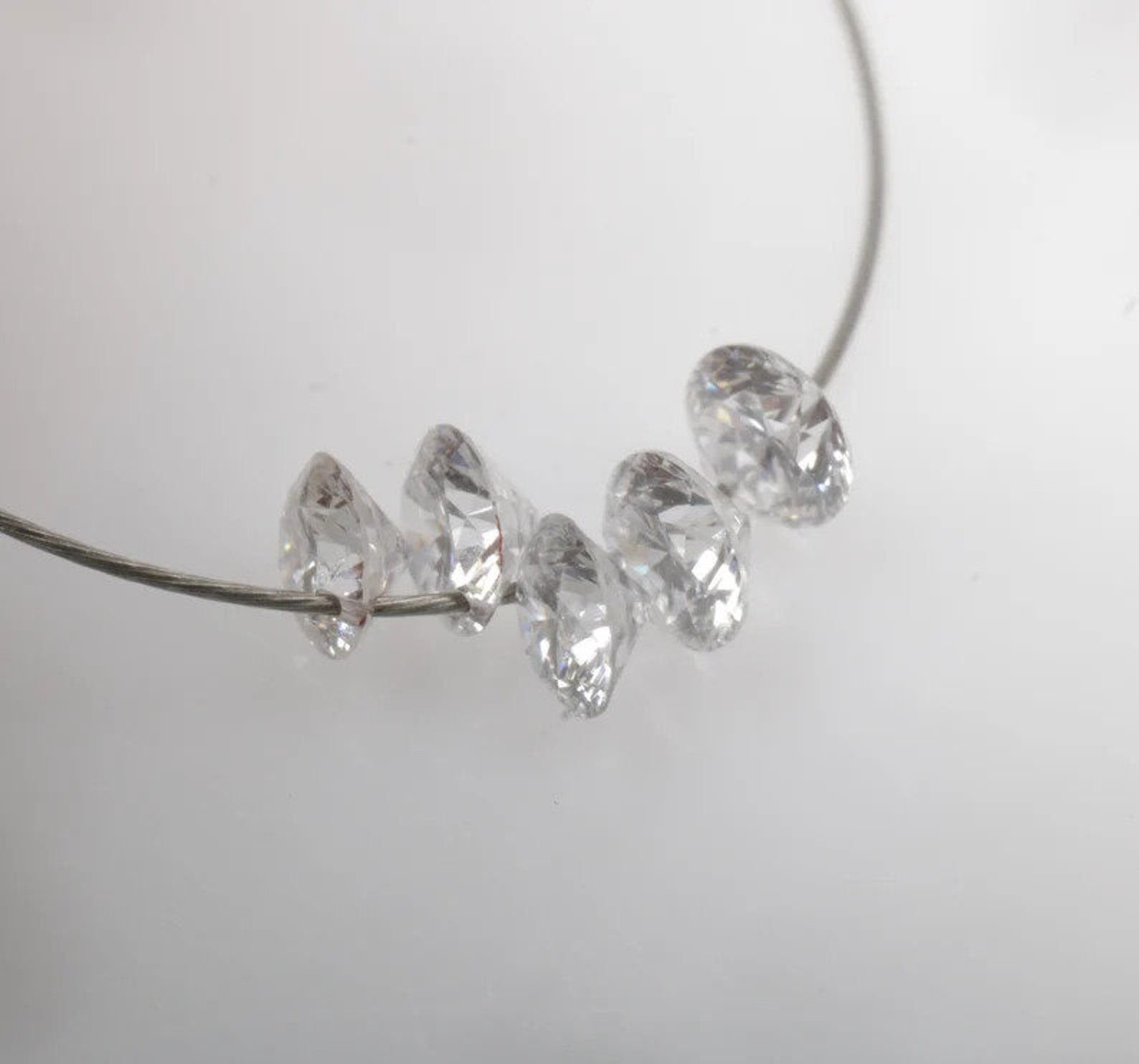 3MM Lab Grown Round Brilliant Cut Diamond Drilled White Color Round Cut ...