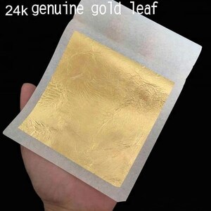 100 Sheets 24K Gold Leaf Sheets, Edible Gold Leaf Sheets, Gilding, Art ...