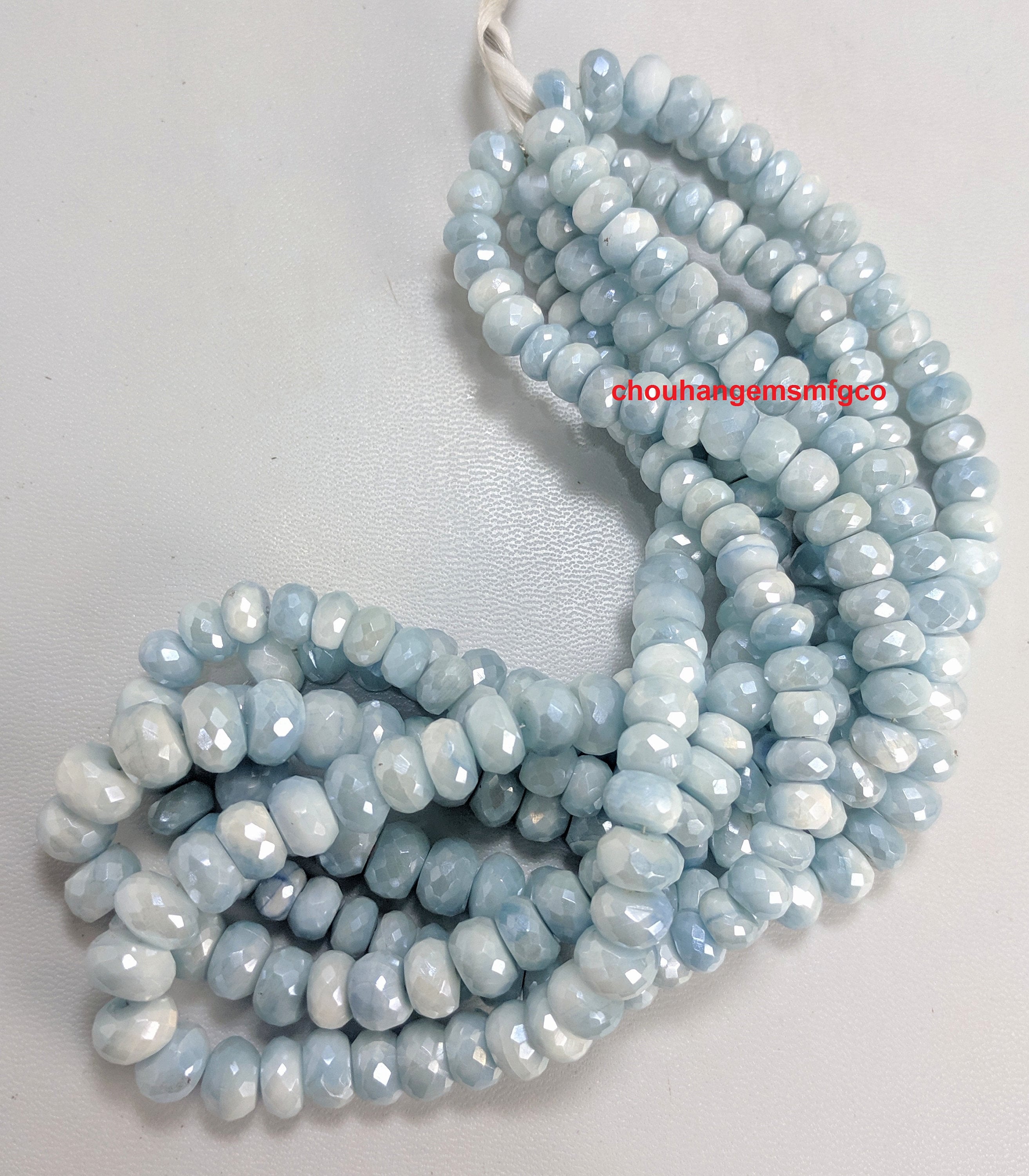 Light Blue Mystic Moonstone Faceted Beadshigh Polished - Etsy UK