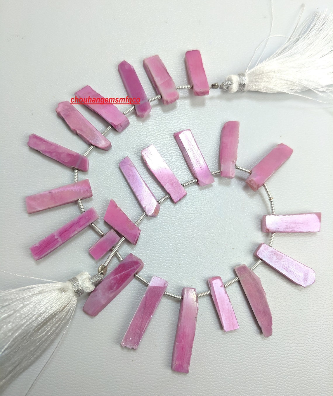 Natural Pink Moonstone Raw Material Stick BeadsHigh Polished | Etsy