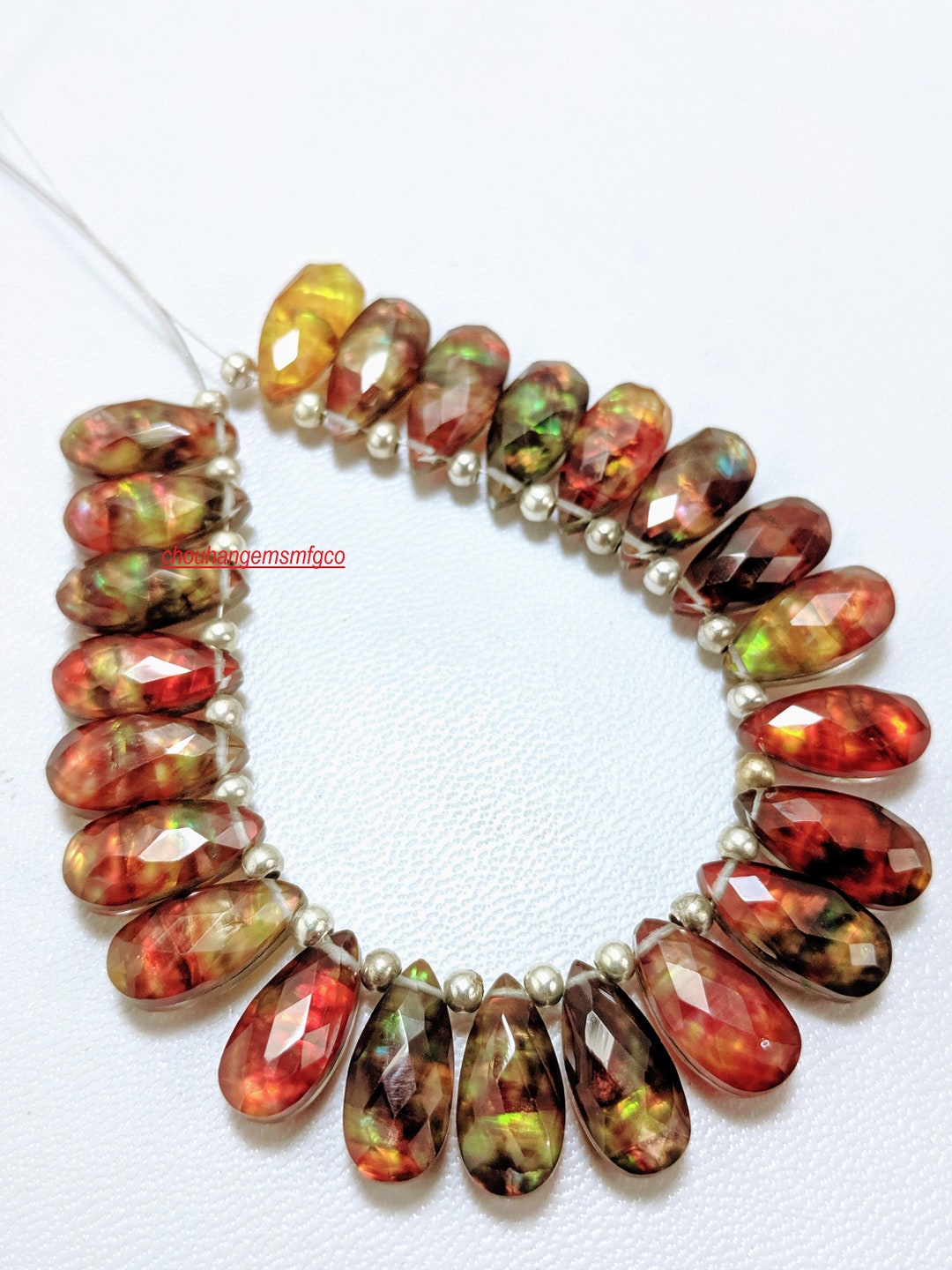 Multi Abalone Shell Doublet Quartz Briolettes, Faceted Pear Shape ...