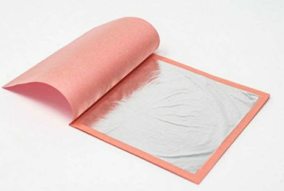 100 Sheets Pure Silver 999 Leaf Sheets, Gilding, Art Work, Edible Size ...