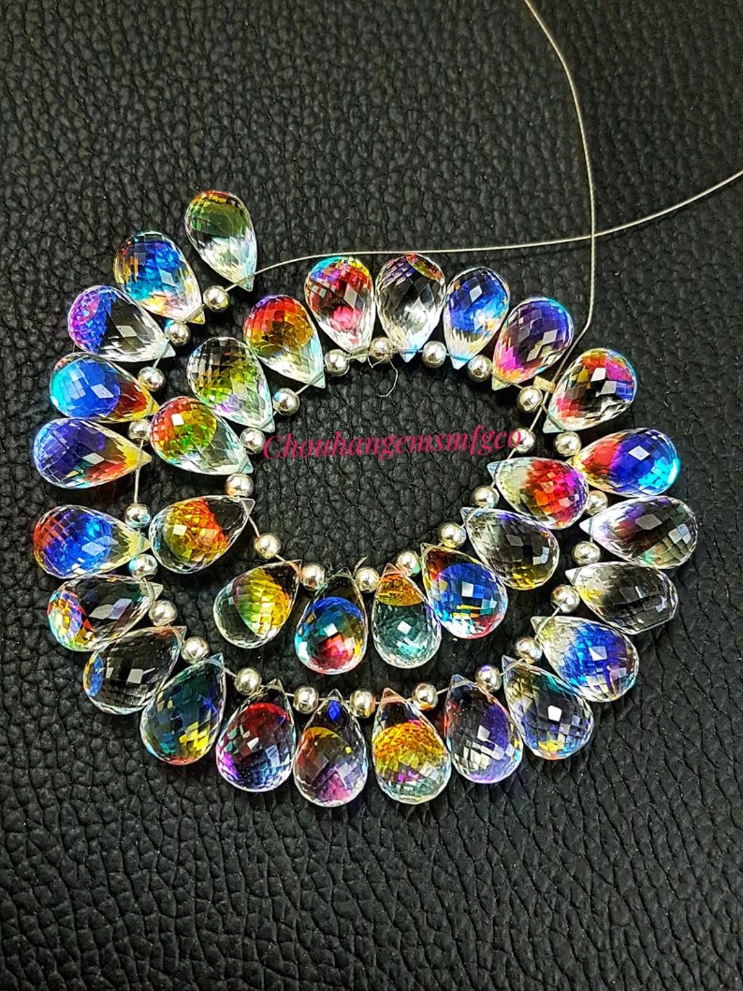 Brand New,fire RAINBOW Moonstone Quartz Faceted Tear Drop Shape ...