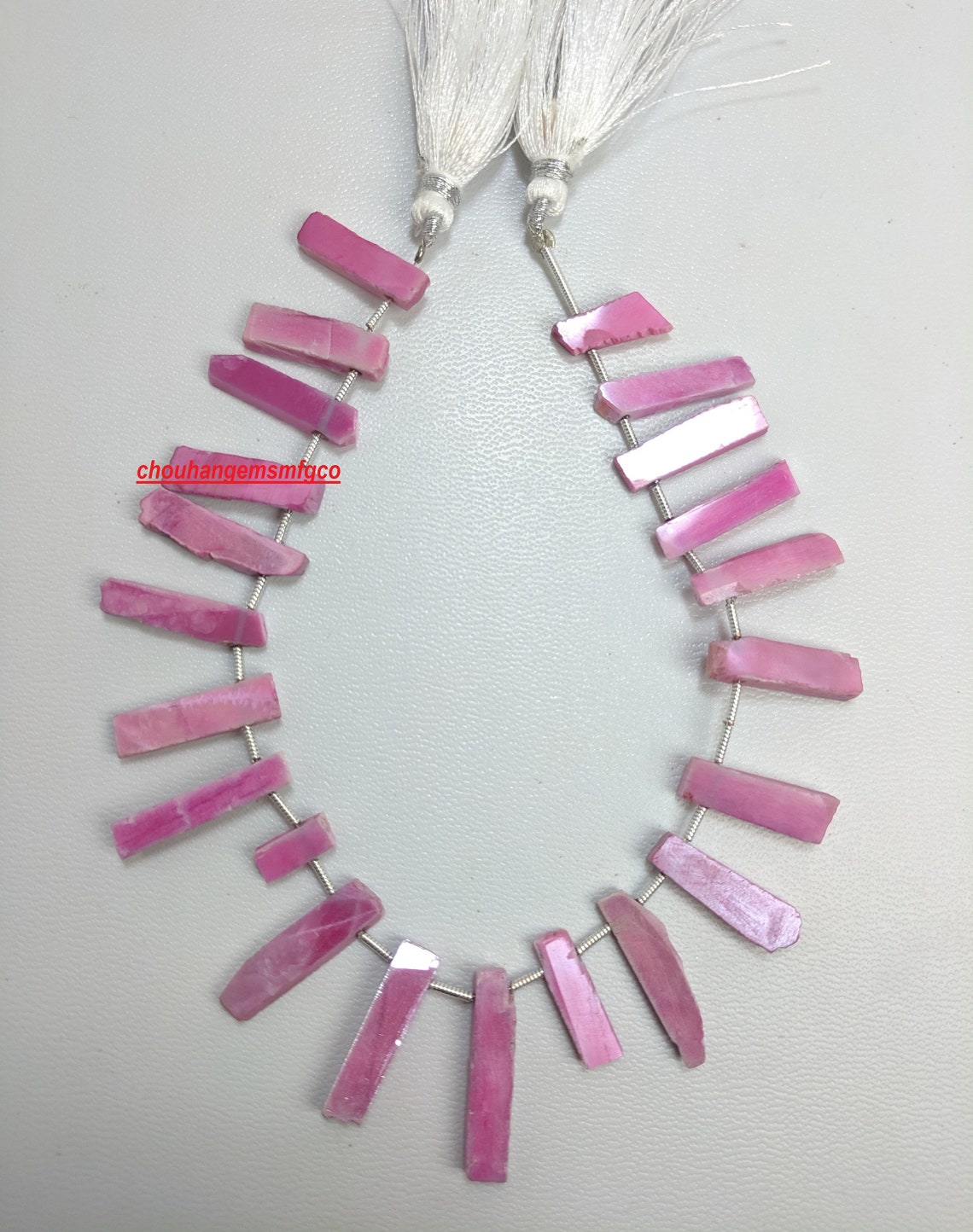 Natural Pink Moonstone Raw Material Stick BeadsHigh Polished | Etsy