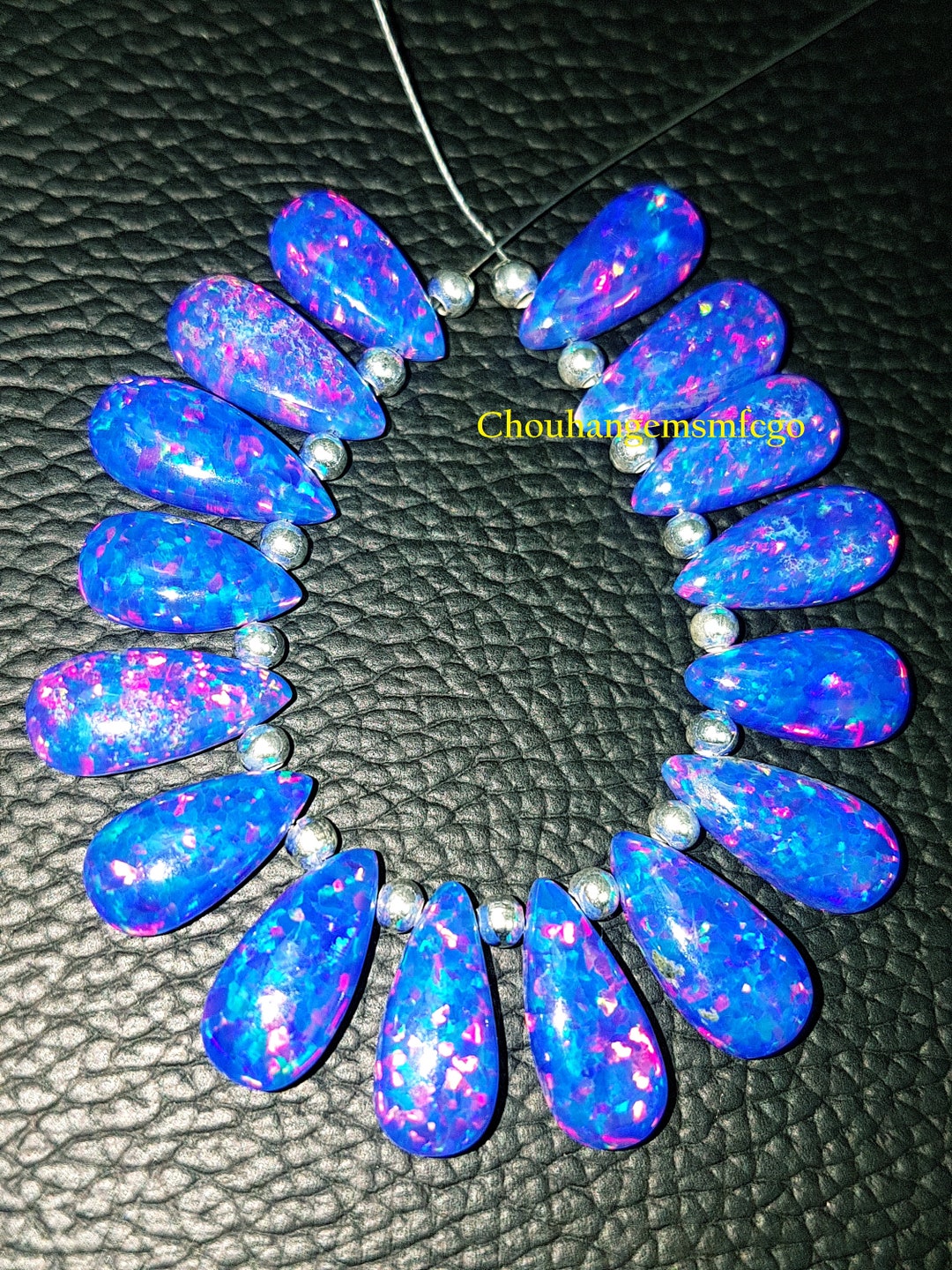 Chinese Blue Opal Smooth Almond Pear Beads,multi Flashy Fire Opal ...