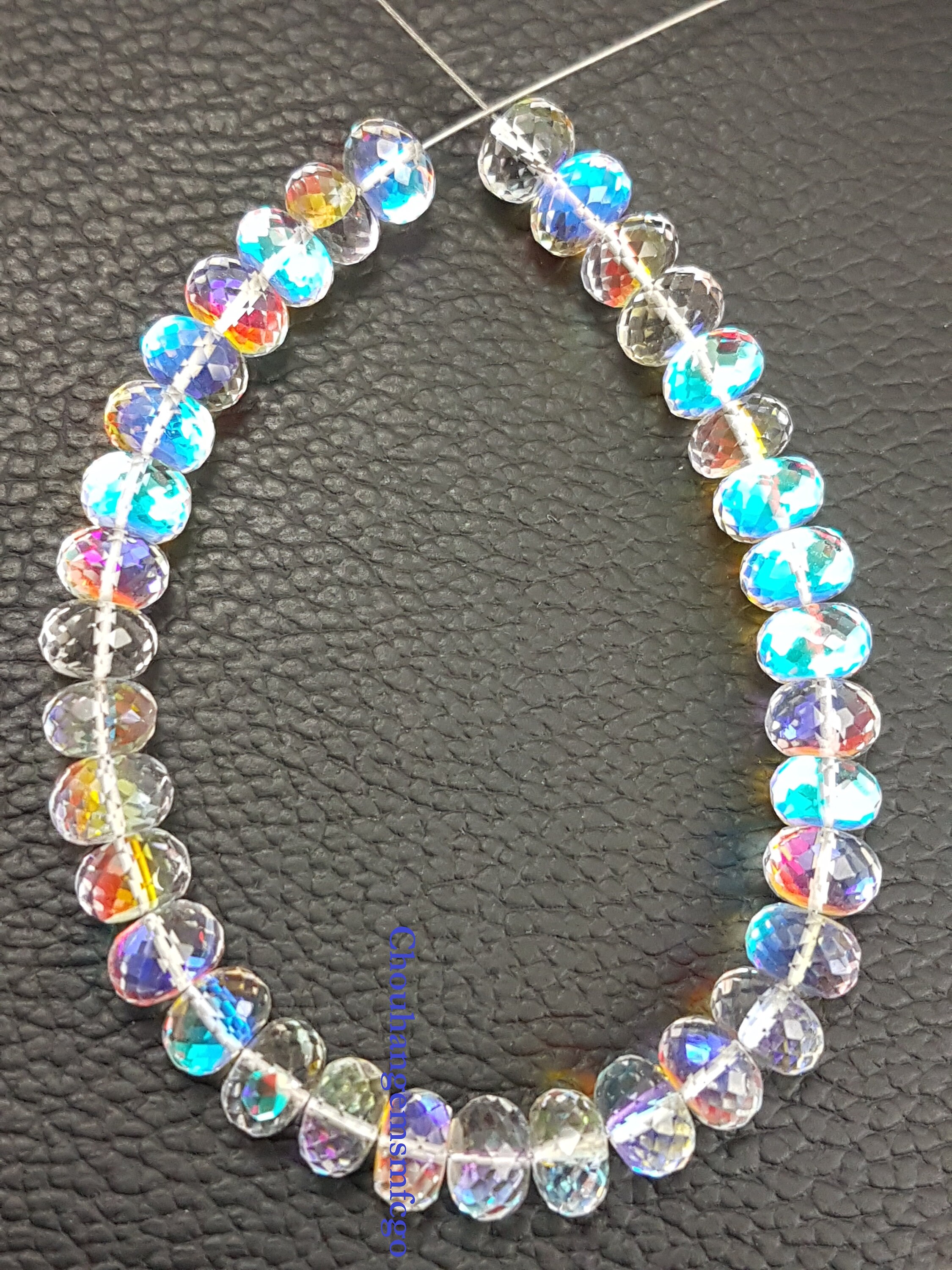 Multi Fire Rainbow Moonstone Quartz Faceted Rondelle Shape - Etsy