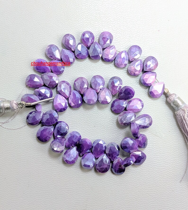 Mystic Purple Moonstone Beads High Polish Natural Purple | Etsy