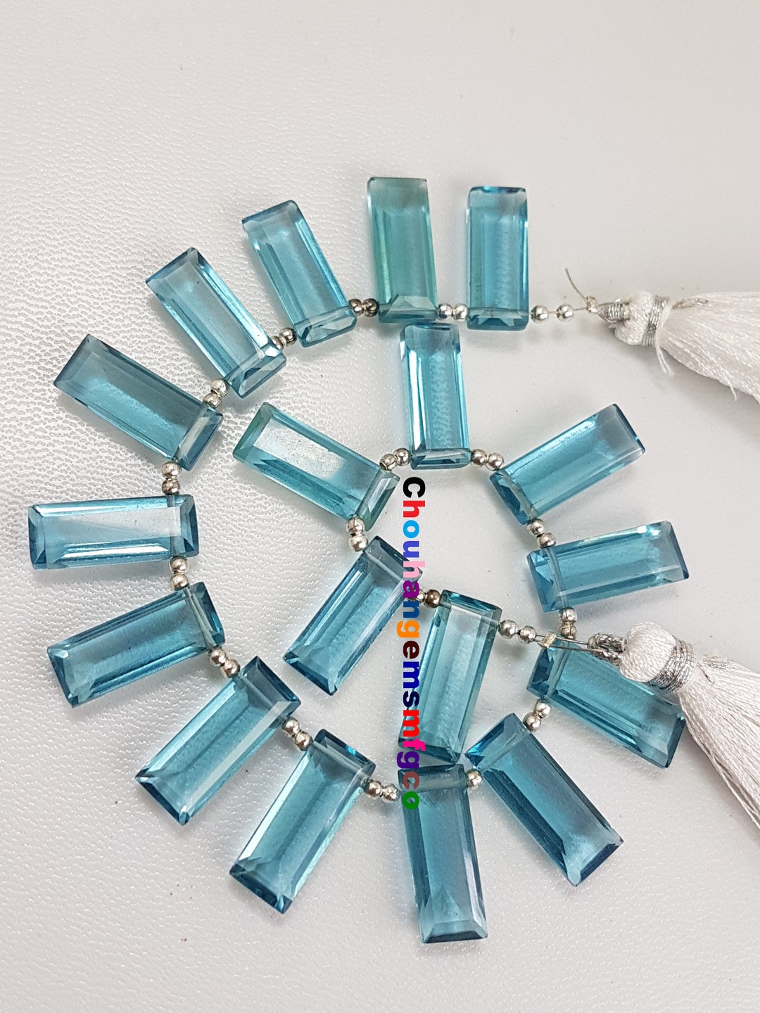 London Blue Quartz Beads,london Quartz Baguette Shape Beads,aaa Blue ...