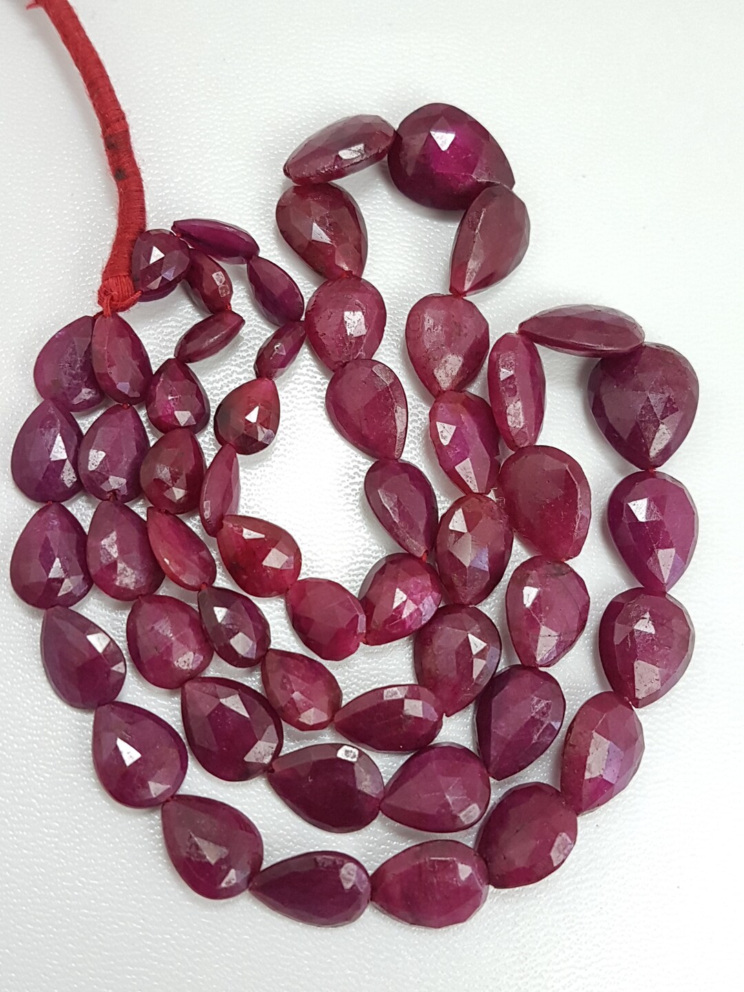 Ruby Faceted Pearnatural Ruby Dyed Beadshot Pink Ruby - Etsy