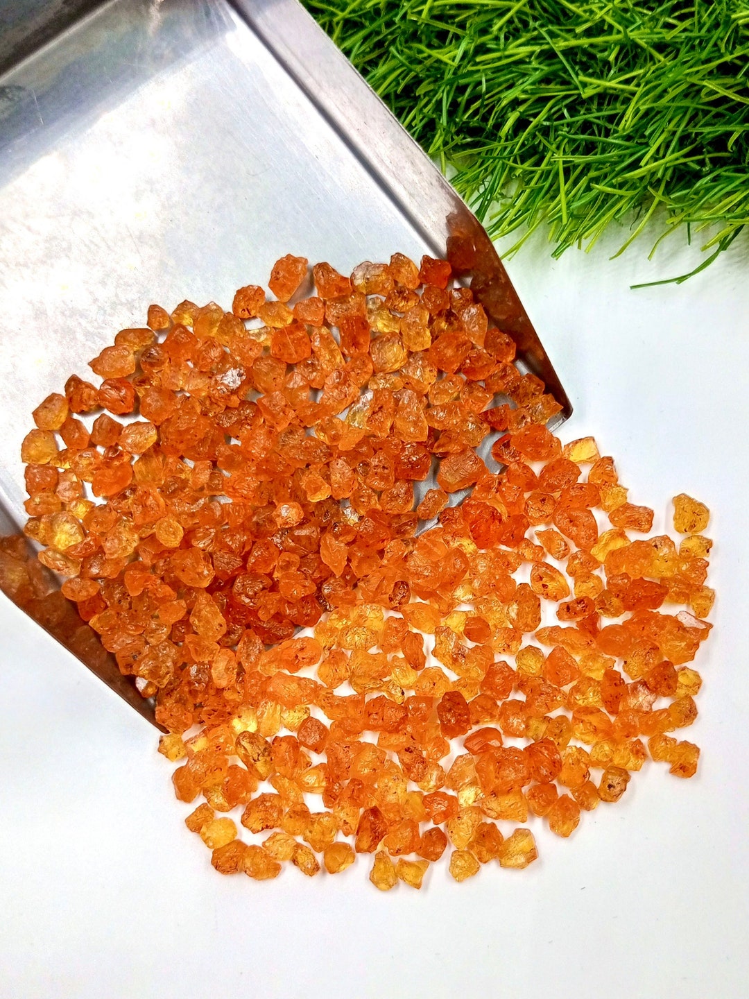 Natural Fanta Mandarin Sapphire Rough Loose Gemstone, Precious Fanta ...