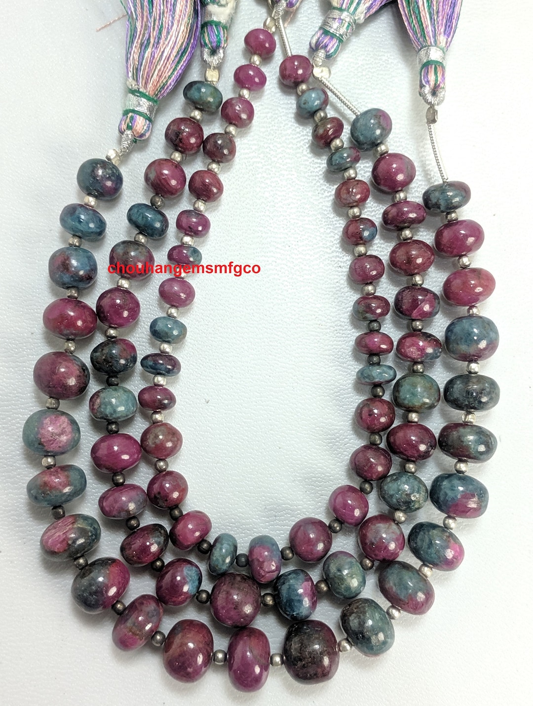Natürliche Rubin Zoisit Glatte Perlen, Rondelle Form AAA Rubin Zoisit ...
