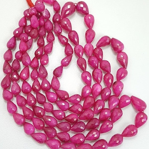 Faceted Ruby Beads - Etsy