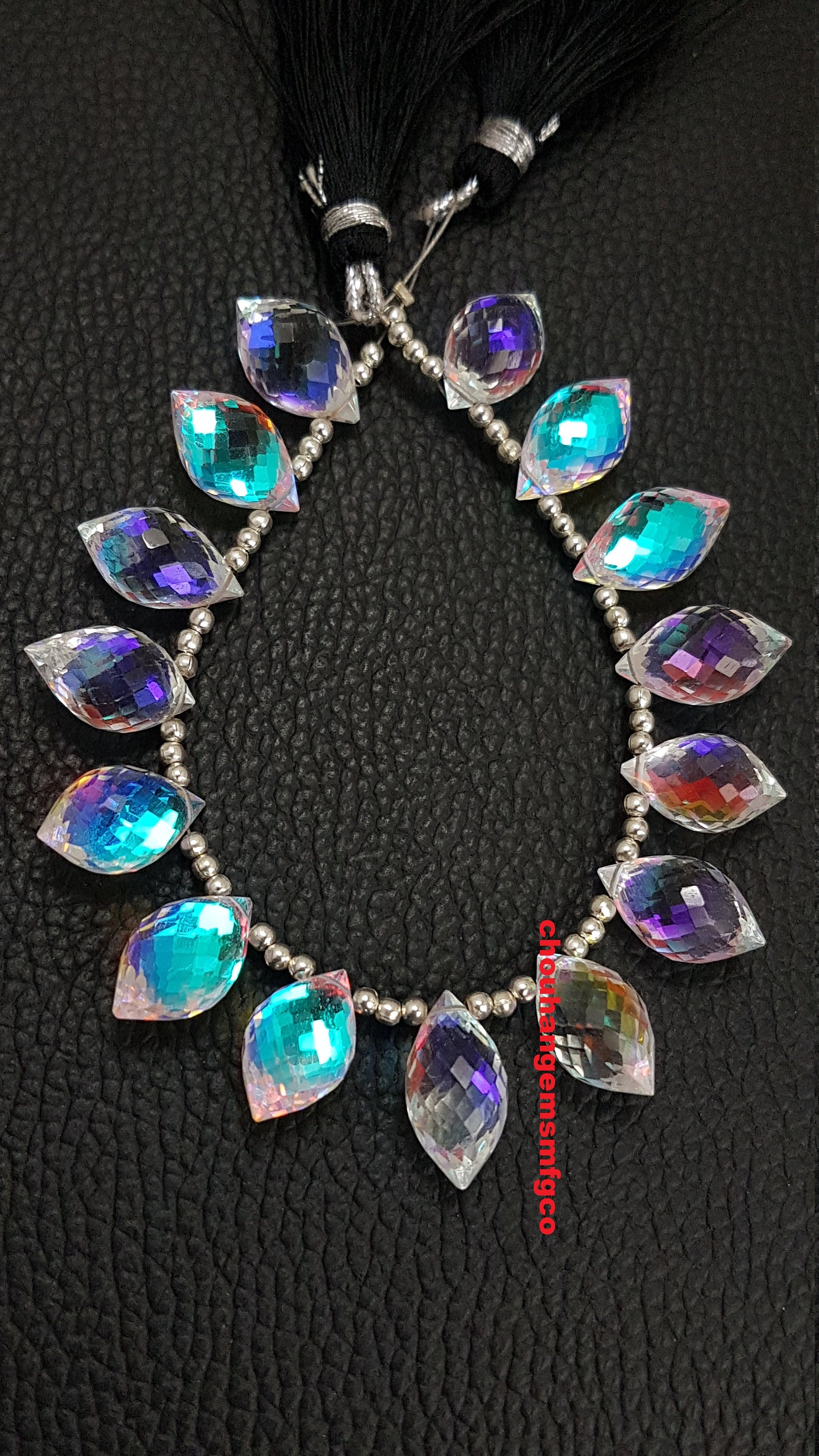 Highly Multi Fire Rainbow Moonstone Quartz Faceted Dewdrop | Etsy