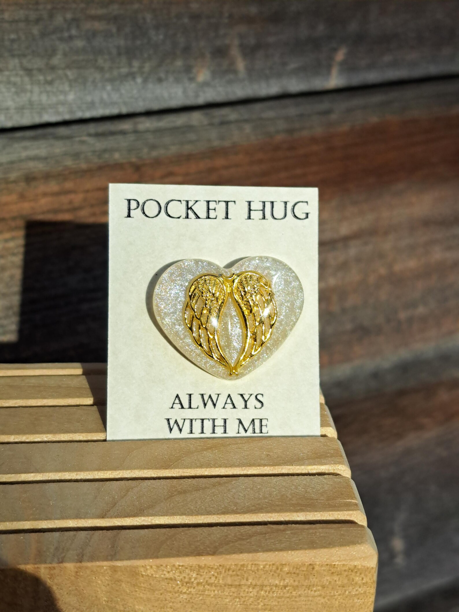Pocket Hug - Angel Wing Sympathy Gift. Heart Grieving Token - Etsy