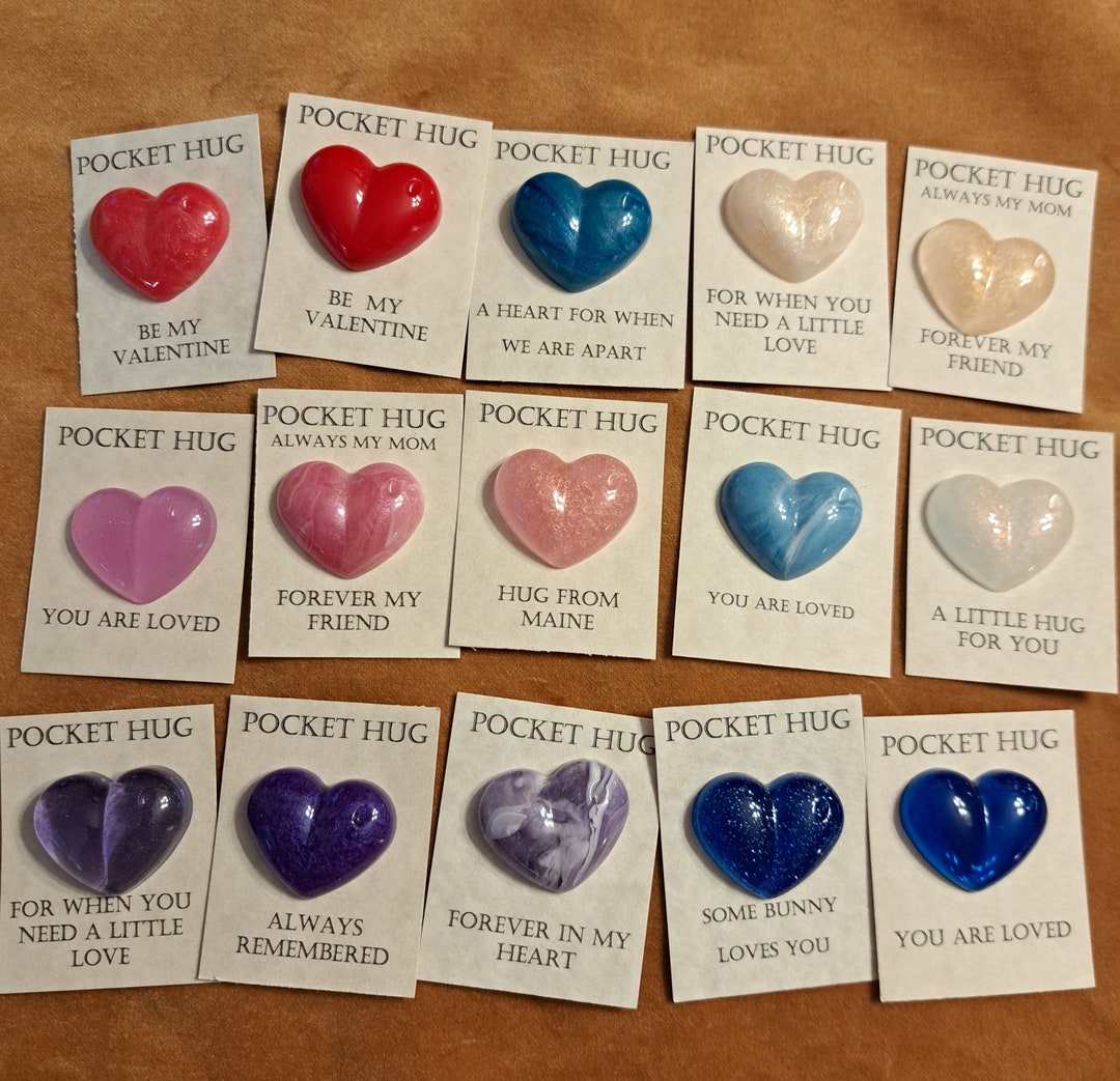 Pocket Hug, Everyday Gift. Remembrance Gift, Wedding Favors, Heart ...