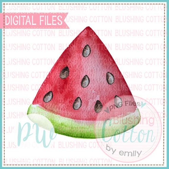 Watermelon Slice PNG Watercolor Artwork Digital File for - Etsy