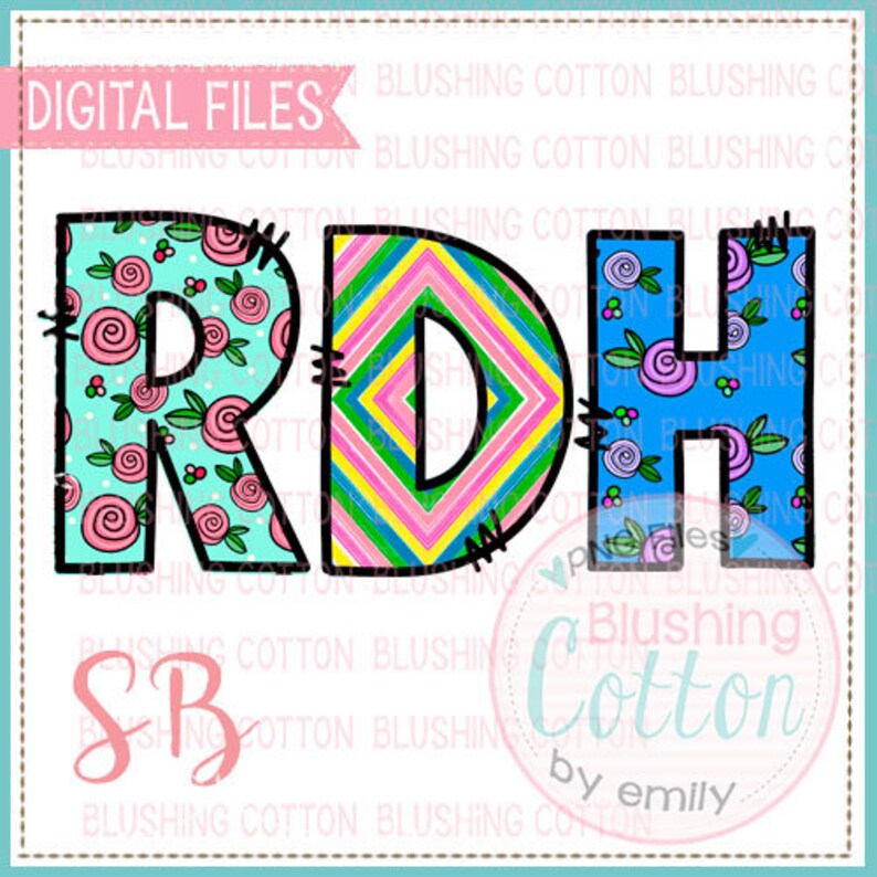 RDH Doodle Wordart Watercolor Design PNG Artwork Digital File - for ...