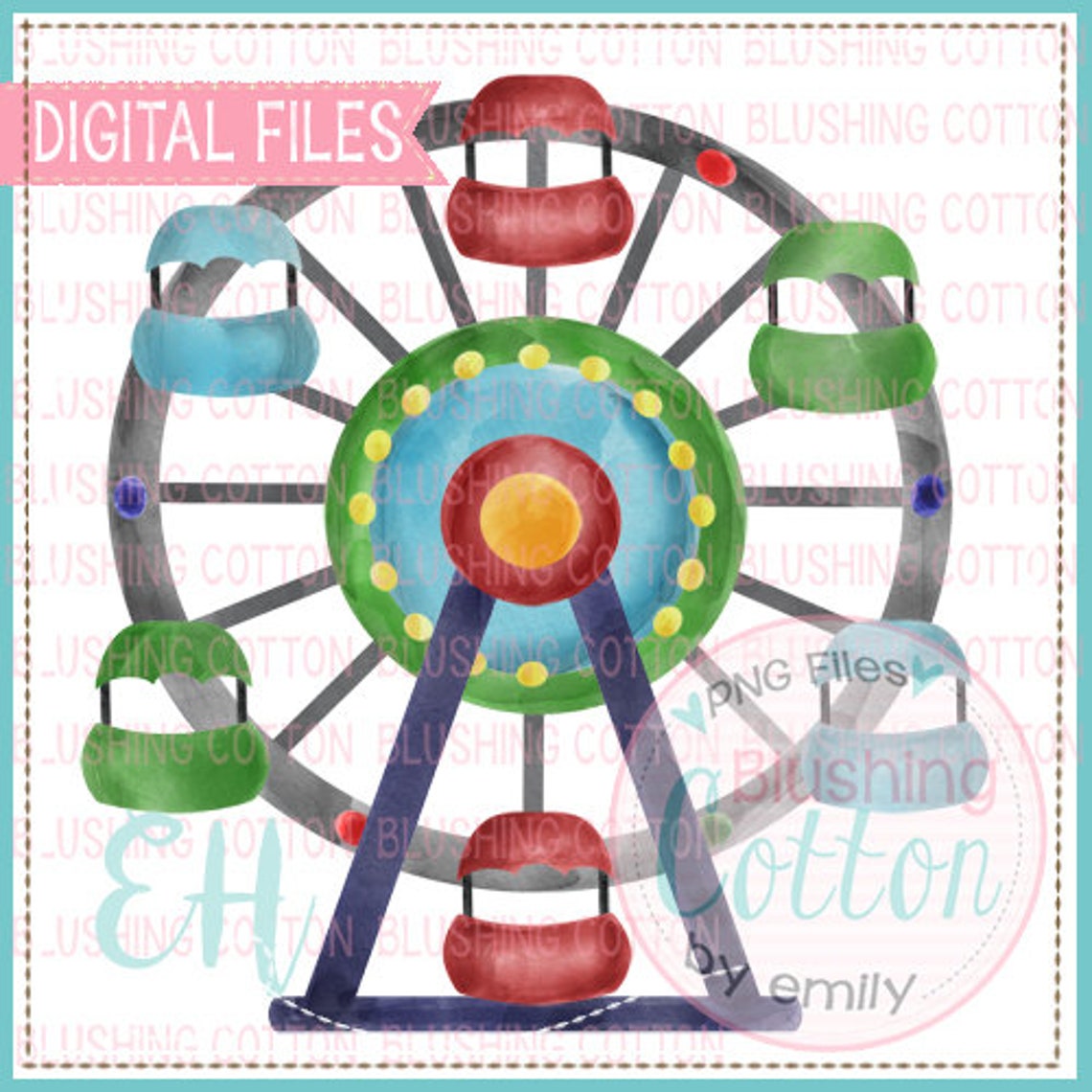 Ferris Wheel Design PNG Artwork Digital File for Printing - Etsy