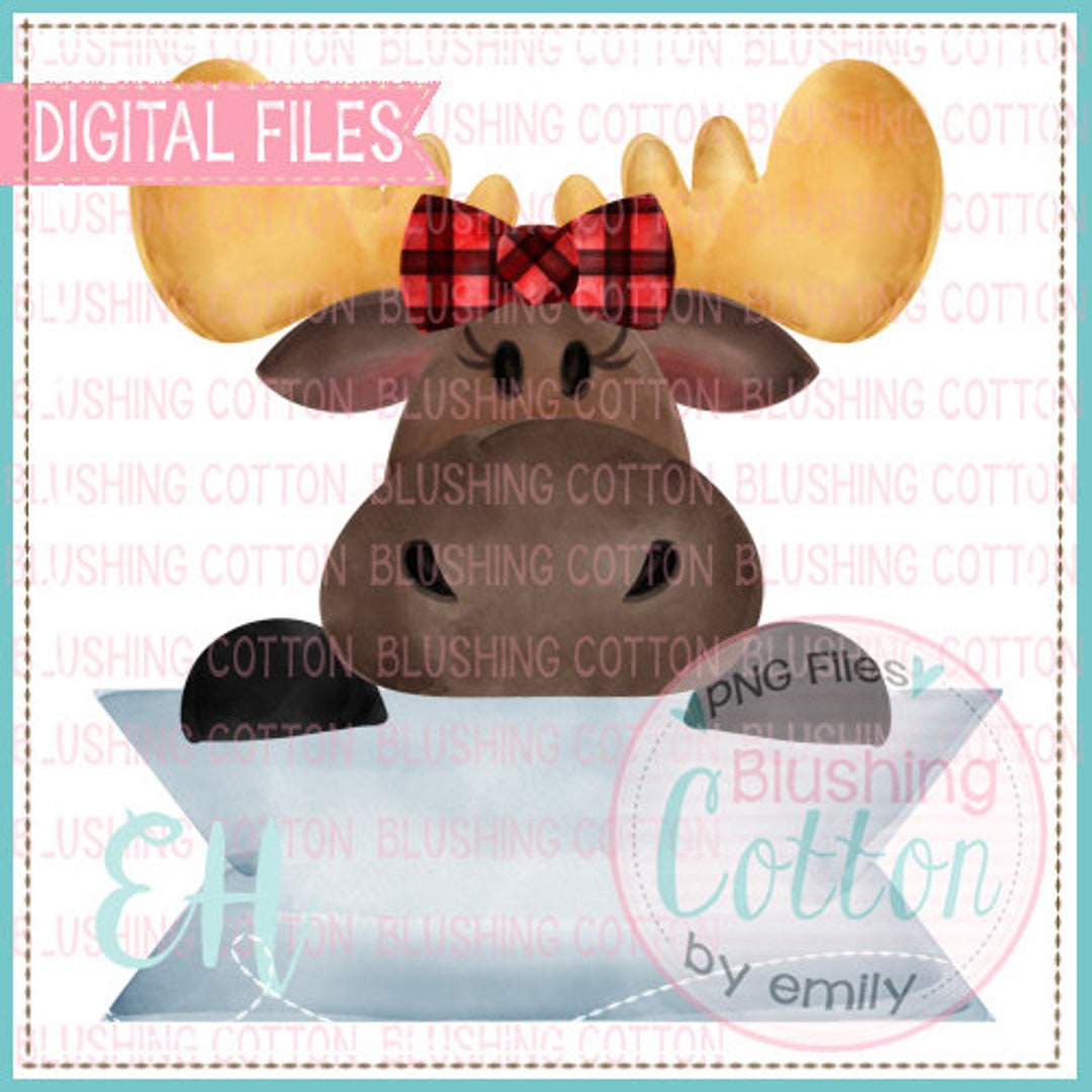 Moose Girl With Banner Design PNG Artwork Digital File - for Printing ...