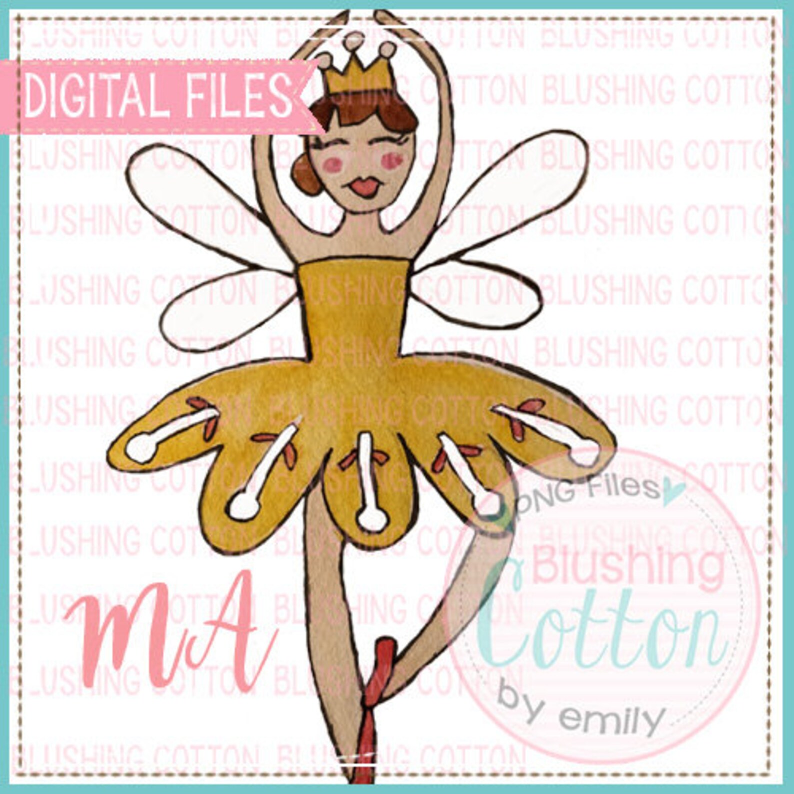 Ballerina Design Watercolor PNG Artwork Digital File for - Etsy