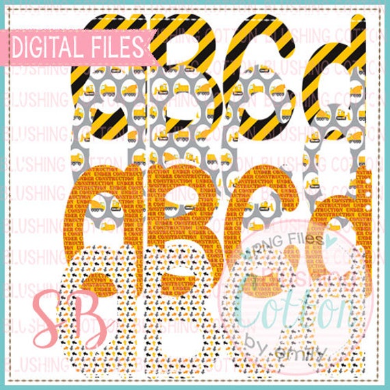 Construction Alpha alphabet trucks transportation | Etsy