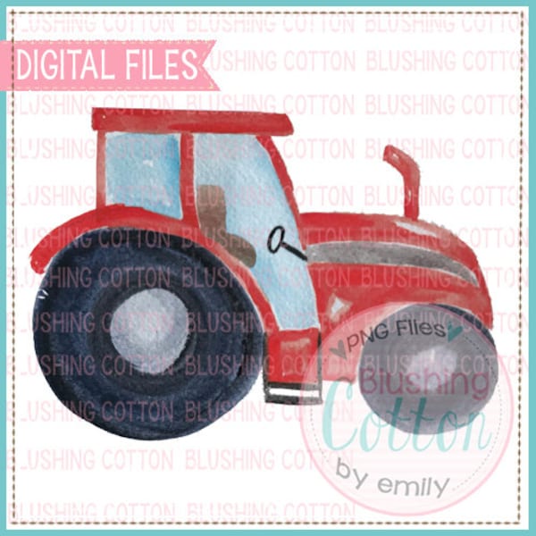 Red Tractor Painting - Etsy