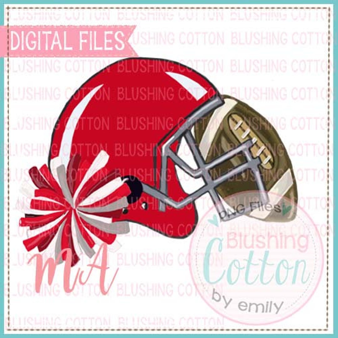 Football Trio Red and Grey Handpainted Design PNG Artwork Digital File ...