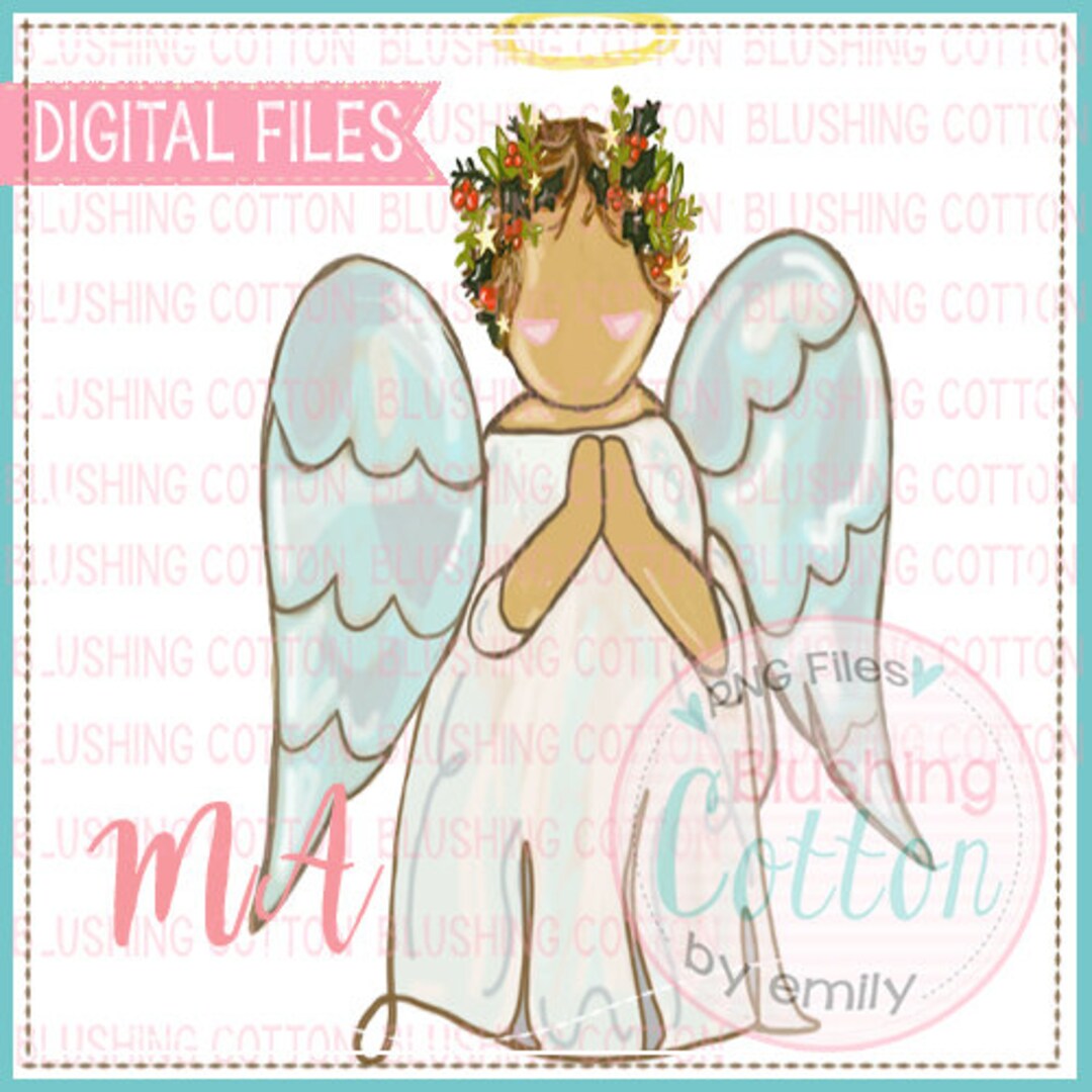 Praying Angel Design PNG Artwork Digital File - for Printing and Other ...