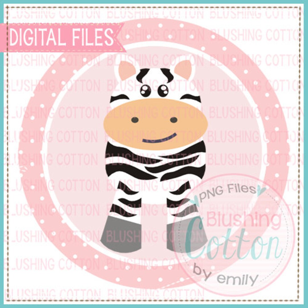 Zebra in Pink Dotted Circle PNG Artwork Digital File - for Printing and ...