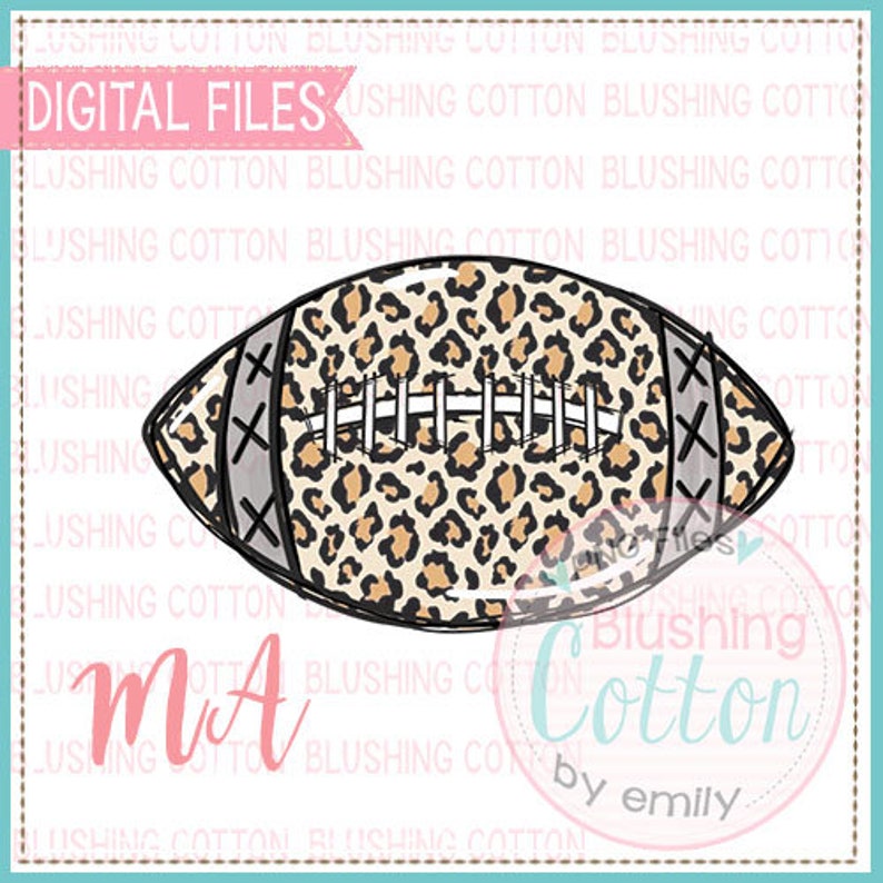 Leopard Print Football Design PNG Artwork Digital File for | Etsy
