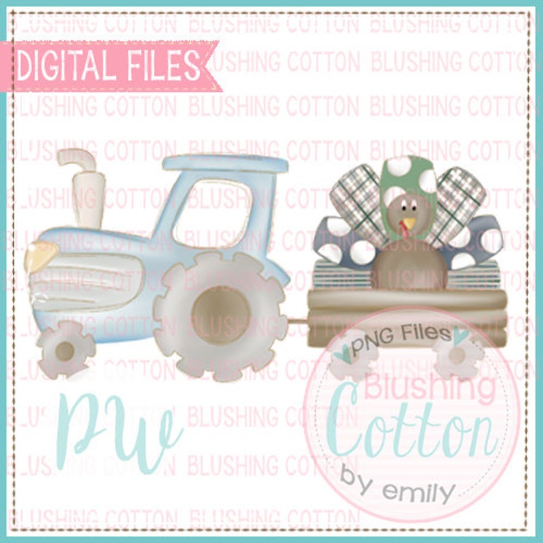 Tractor Pulling Wagon With Turkey Design PNG Artwork Digital - Etsy