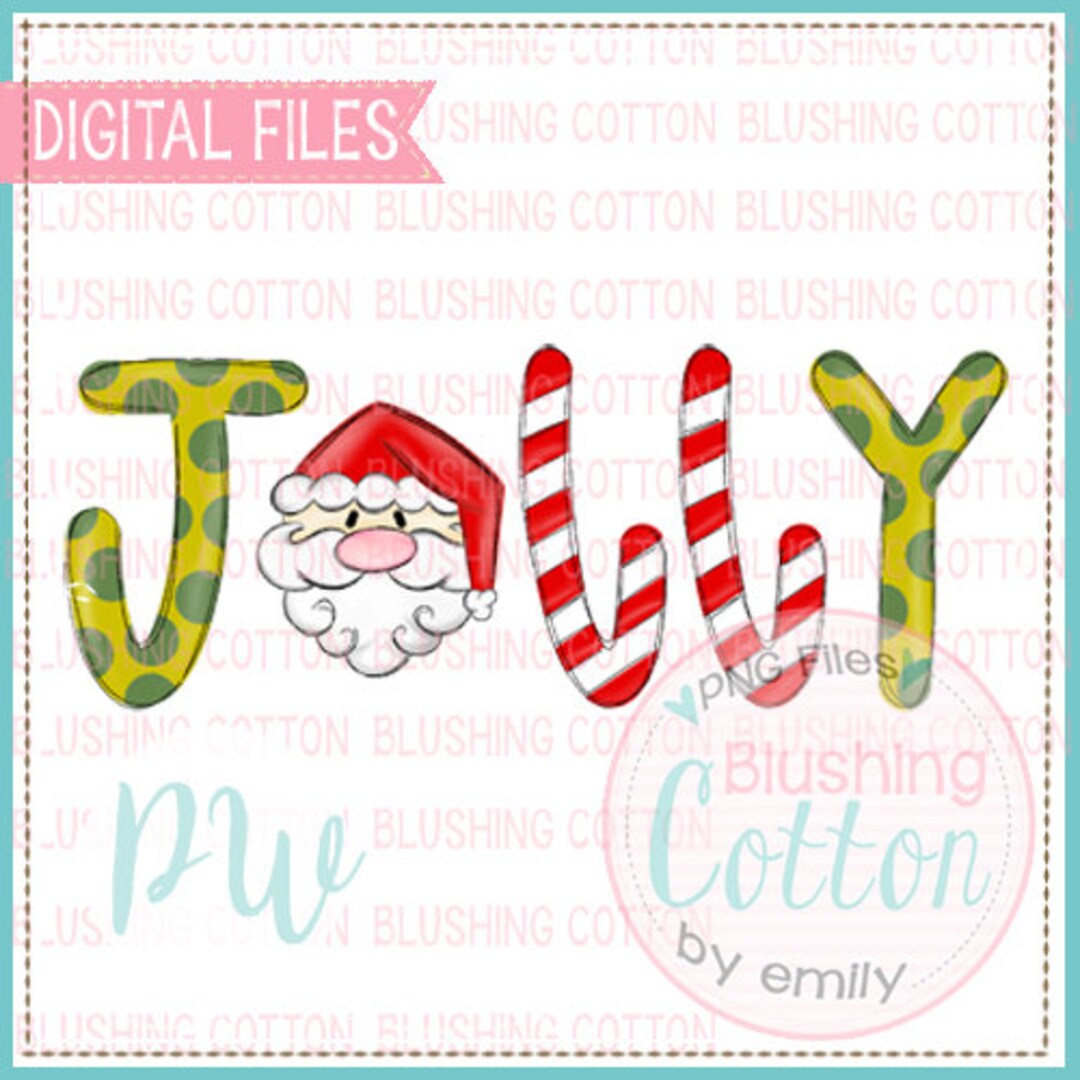 Jolly Word Art Handpainted Design PNG Artwork Digital File - for ...