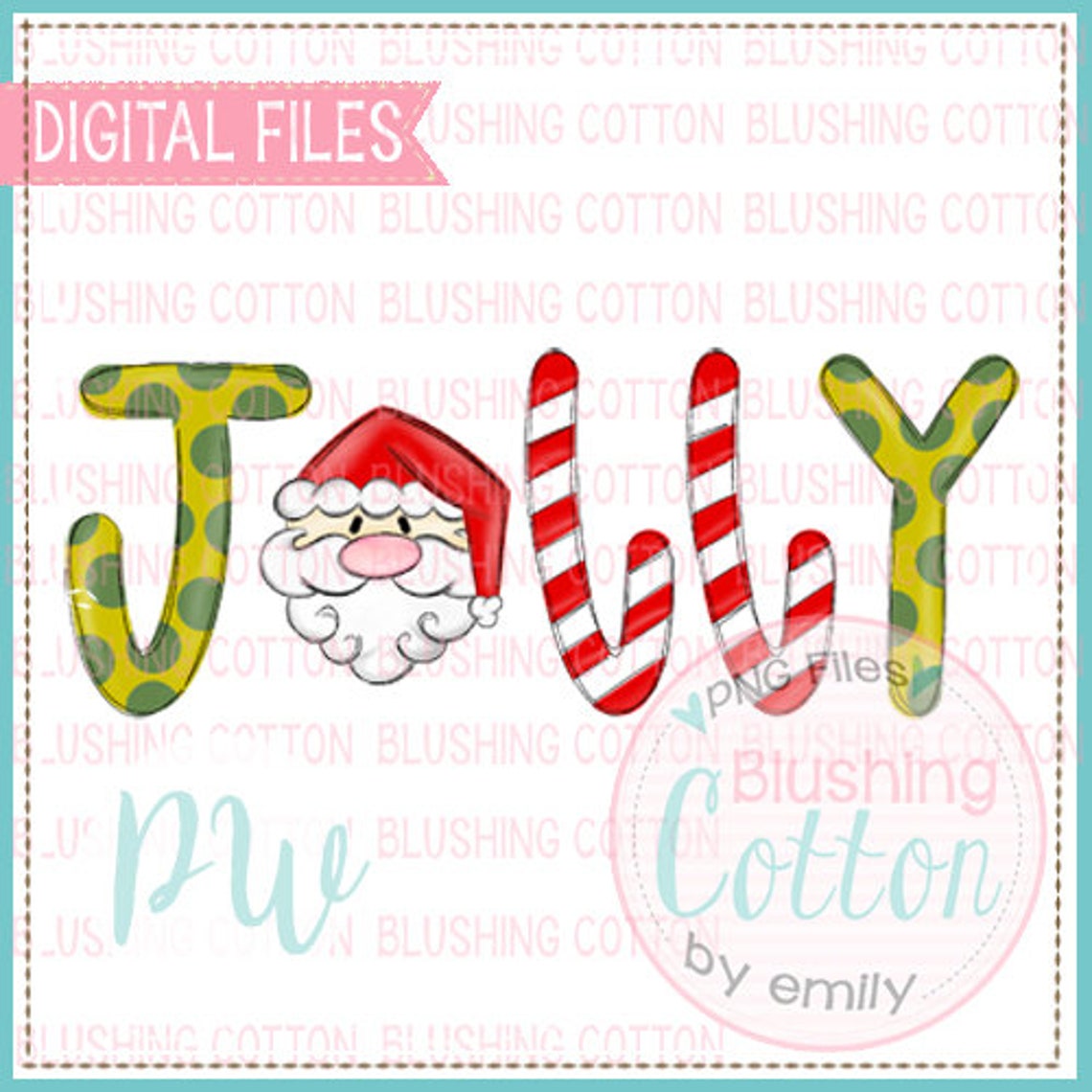 Jolly Word Art Handpainted Design PNG Artwork Digital File - Etsy