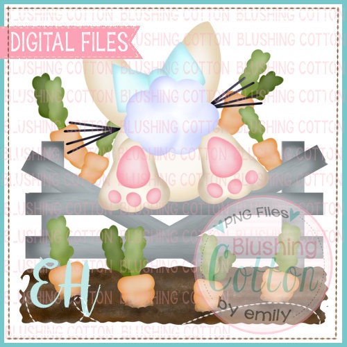 Bunny Girl Tail Jumping Over Fence PNG Artwork Digital File | Etsy