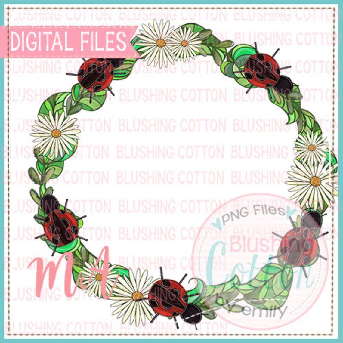 Ladybug Frame Design PNG Artwork Digital File for Printing - Etsy