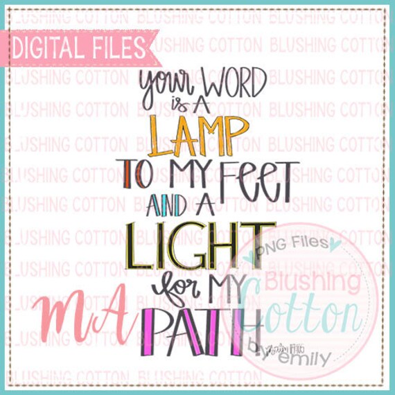 Psalms 119 Design PNG Artwork Digital File for Printing and | Etsy