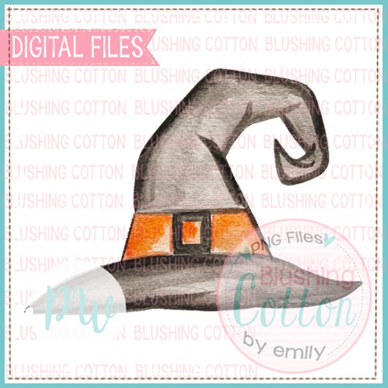 Witch Hat Halloween Watercolor PNG Artwork Digital File for | Etsy