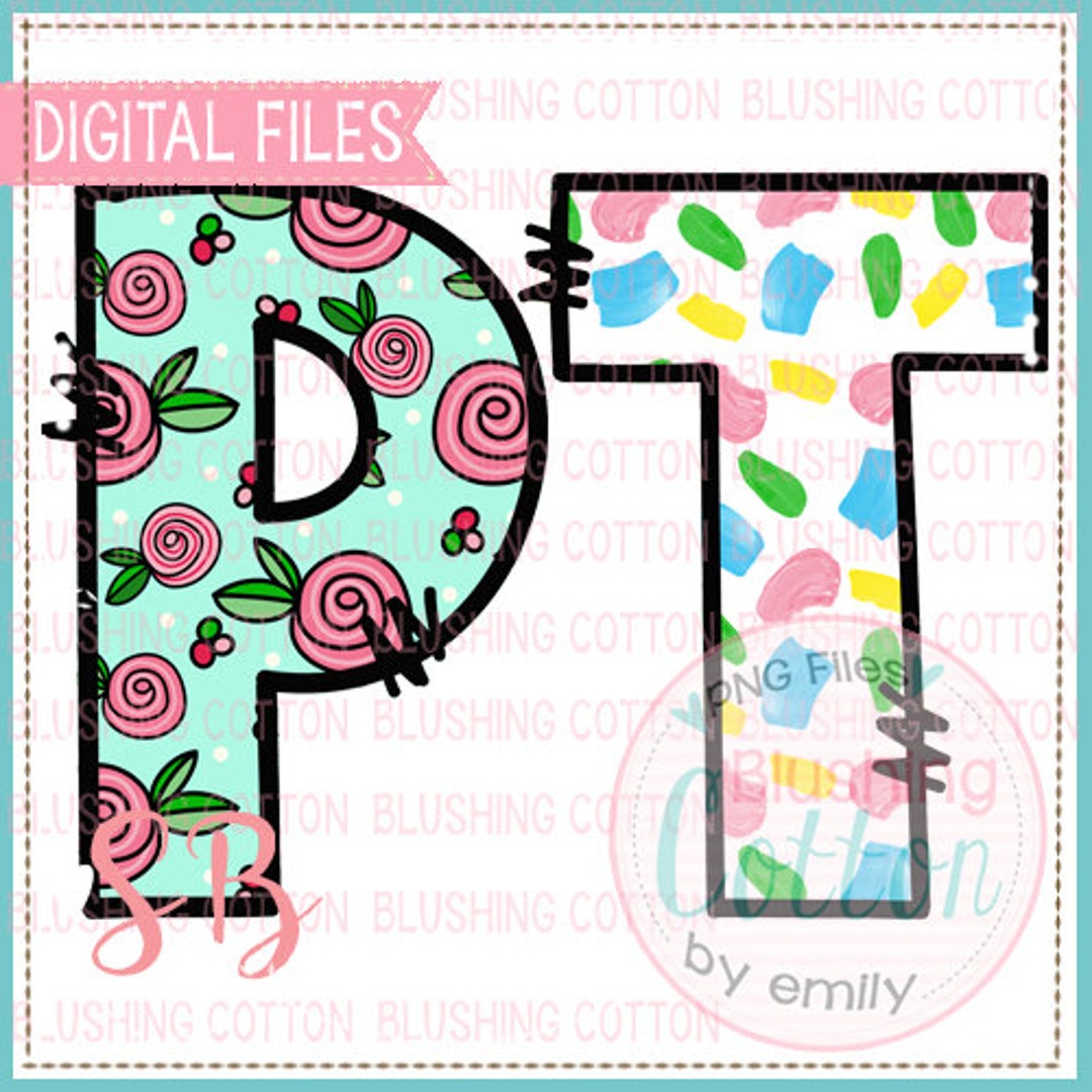 PT Doodle Wordart Watercolor Design PNG Artwork Digital File - for ...