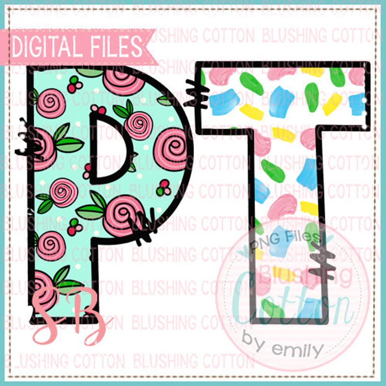 PT Doodle Wordart Watercolor Design PNG Artwork Digital File - for ...